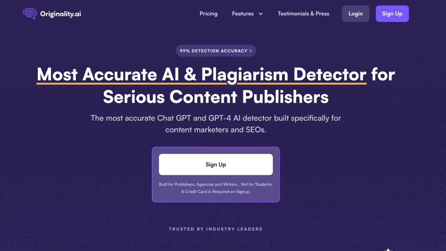 Originality AI Checker And Plagiarism Detection Tool | Plagiarism.Tech